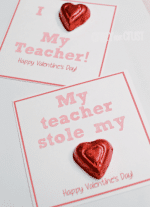 Easy Teacher Valentines - Free Printable Cards for Teacher Gifts