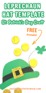 St. Patrick's Day crafts for kids - FREE Printable Leprechaun Hat Pattern