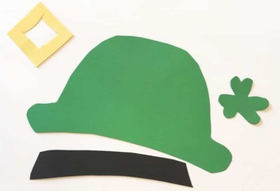 St. Patrick's Day crafts for kids - FREE Printable Leprechaun Hat Pattern