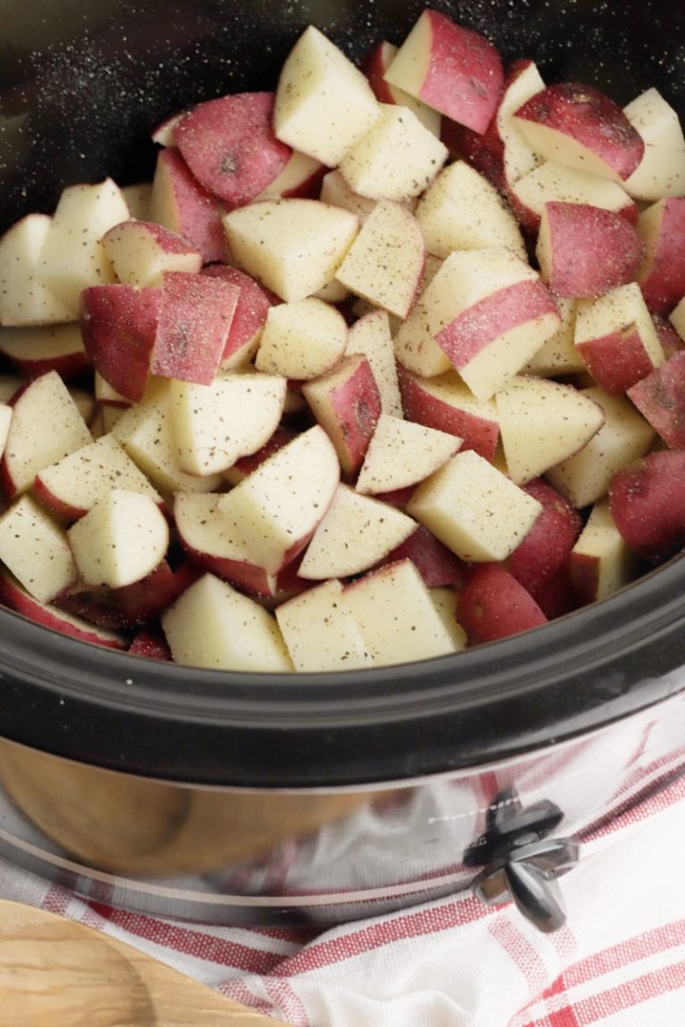 Slow Cooker Loaded Mashed Potatoes - Just is a Four Letter Word