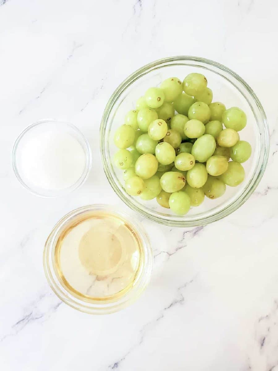 Sugared Champagne Soaked Grapes - Just is a Four Letter Word
