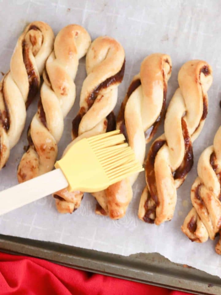 Apple Butter Crescent Twists - Just is a Four Letter Word