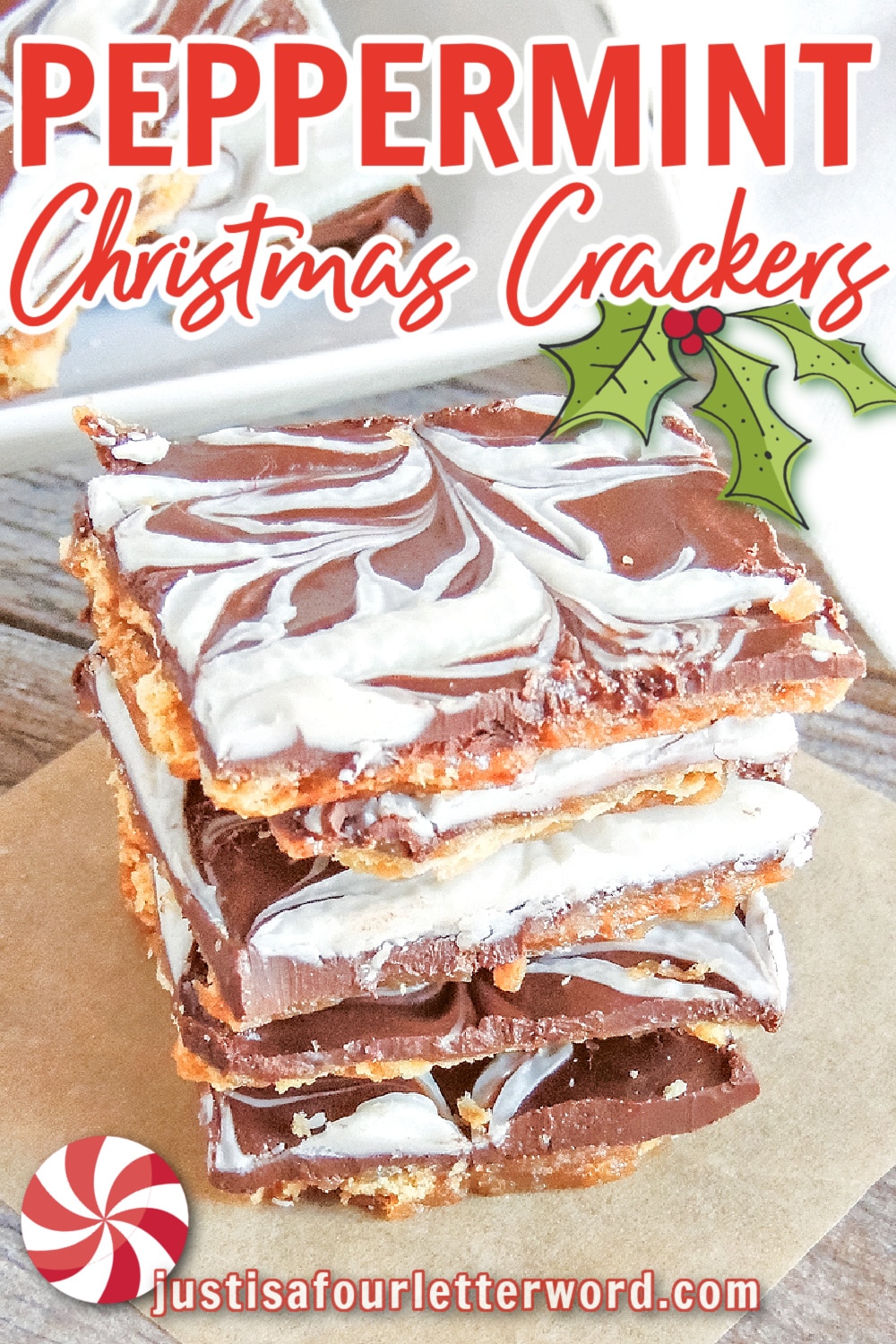 Peppermint Christmas Crackers - Just is a Four Letter Word