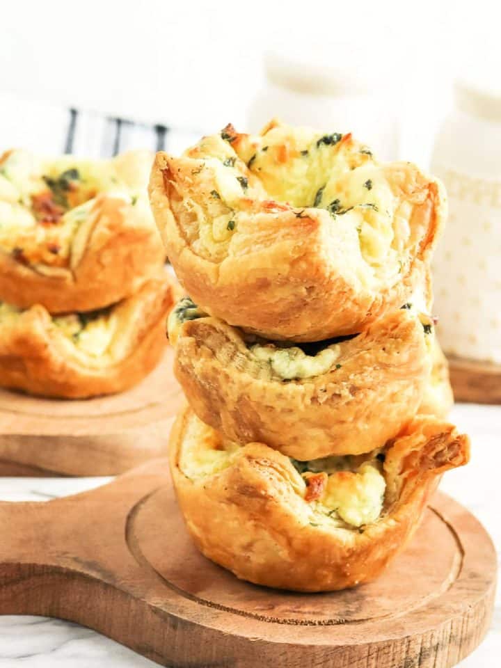 Spinach and Cheese Puff Pastry Cups - Just is a Four Letter Word