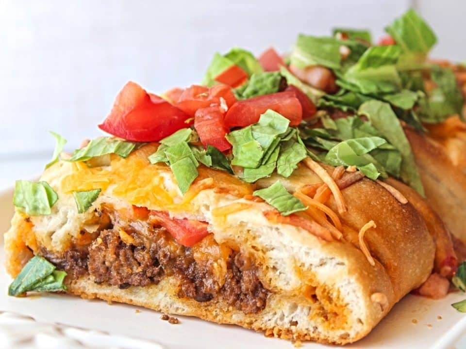Mouthwatering Taco Braid With Pizza Crust - Just is a Four Letter Word
