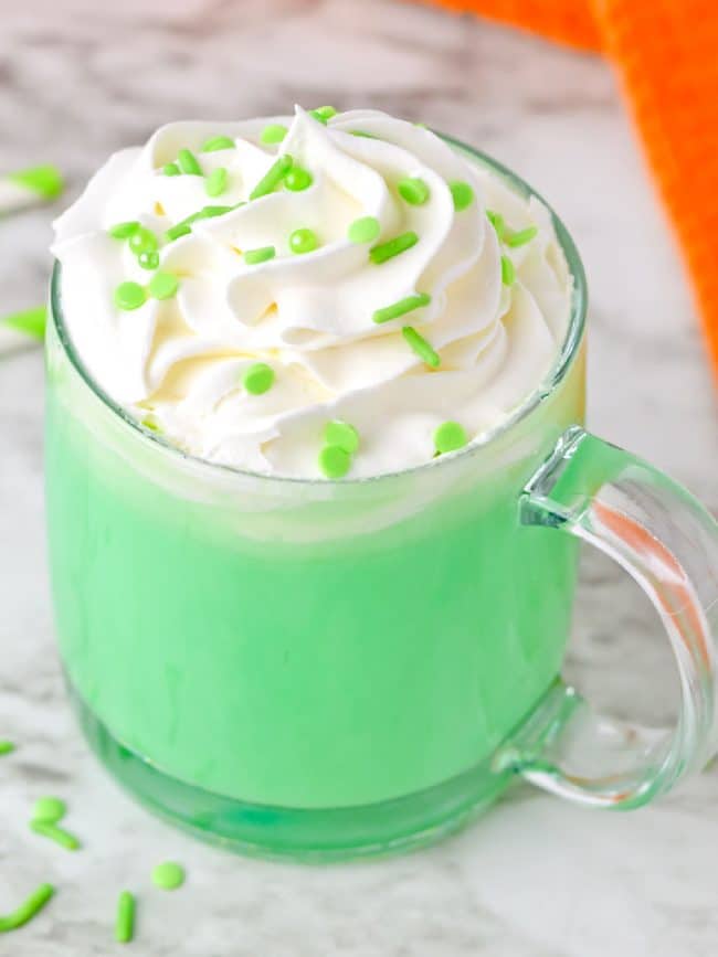 Green Hot Chocolate for St. Patrick's Day - Just is a Four Letter Word