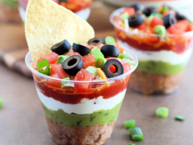 Single Serve 7 Layer Dip Cups - Just is a Four Letter Word